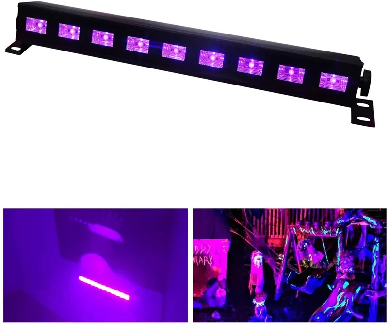 27W 9LED UV Blacklight Bar For Party, Birthday, Wedding & Black Light ...