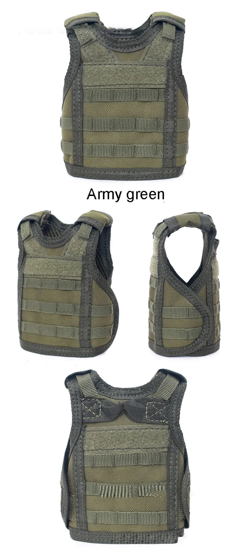 Military Molle Beverage Koozie Vest With Adjustable Shoulder Straps ...