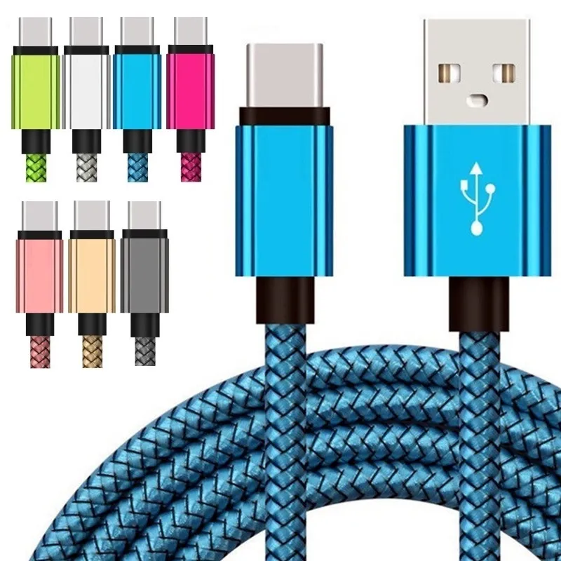Braided USB C Cable, Micro USB, & Apple Charger Durable Aluminum Alloy ...
