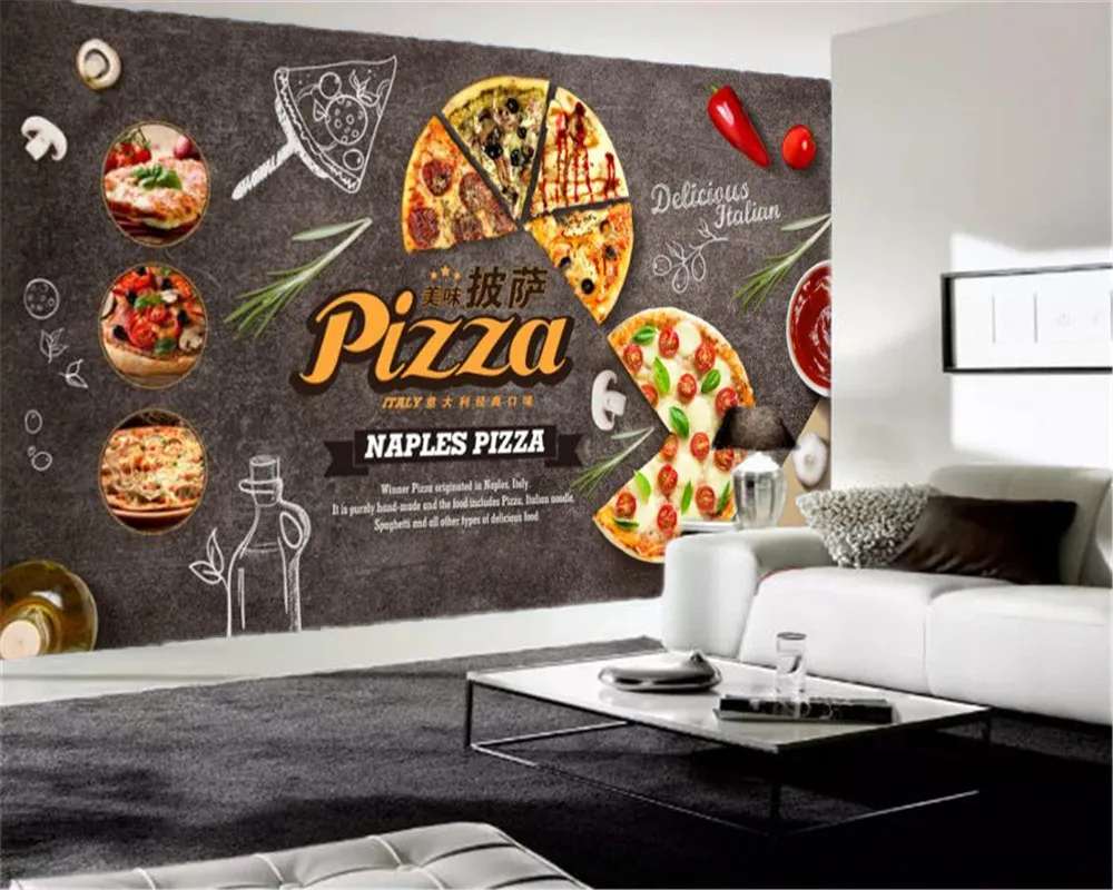 Pizza 3d Wallpaper Papel De Parede Fast Food Pizza Vegetables Food 3d