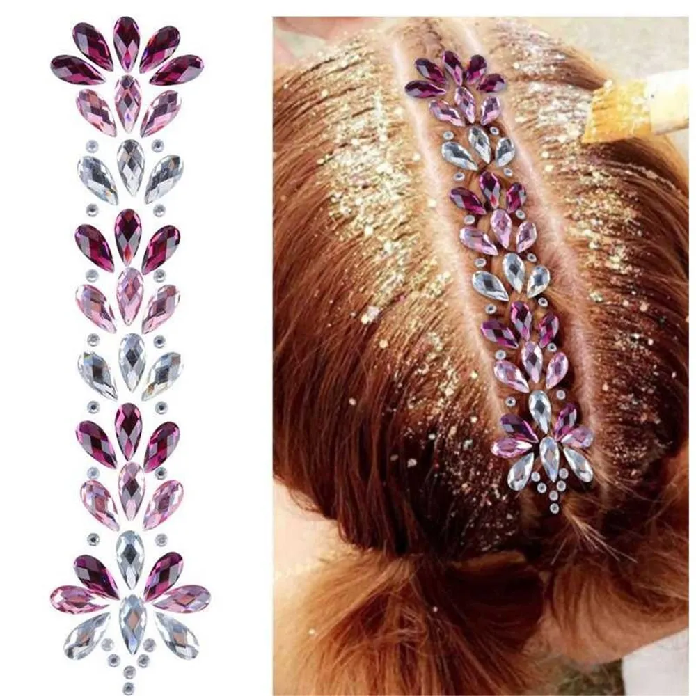 Forehead Headpiece Sticker Hair Jewels Glitter Face Body Gems ...