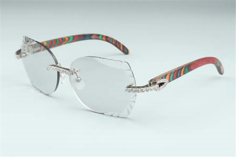 Photochromic sunglasses with diamond lenses and natural wooden alloy ...