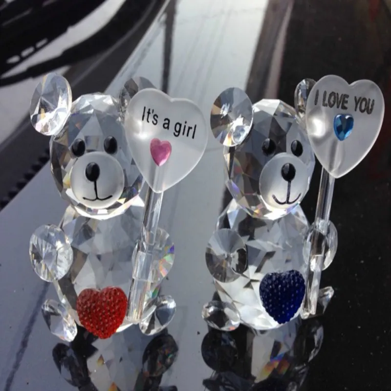 Bear Figurines Craft: Decorative Animal Miniatures, Crystal Bear ...