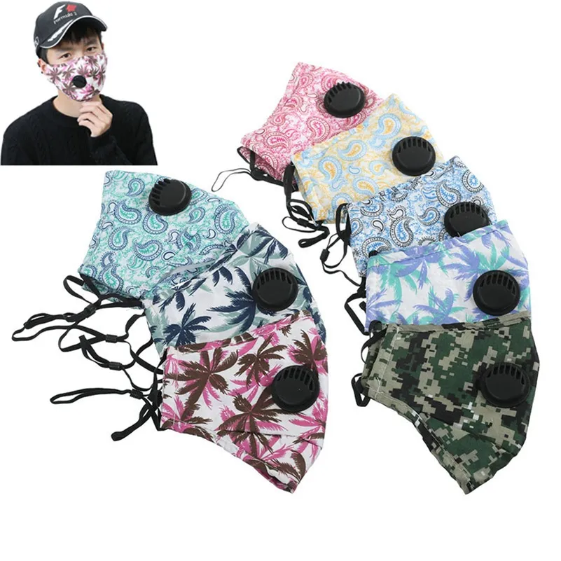 Reusable Anti Dust Face Masks With Breathing Valve, Adjustable Earloop ...