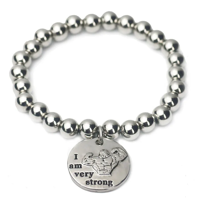 DHgate.com:Men's Stainless Steel Ball Bracelet - Handmade Bungee Cord ...