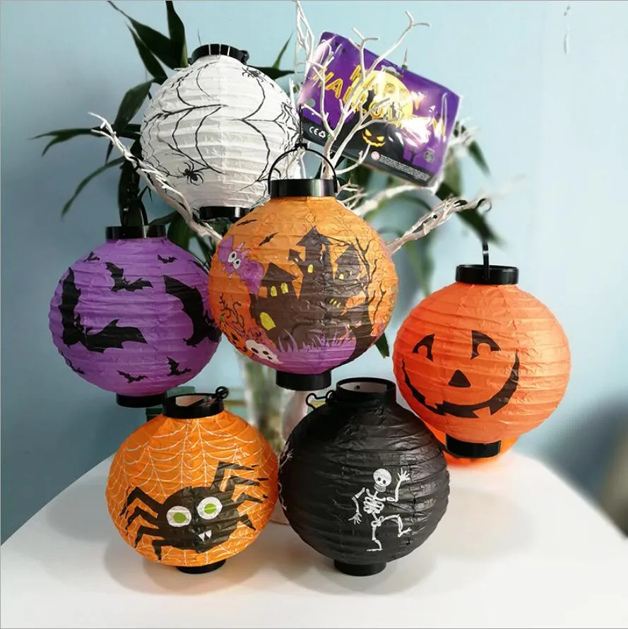 DHgate.com:LED Folding Paper Lantern Pumpkin Ghost Festival Venue ...