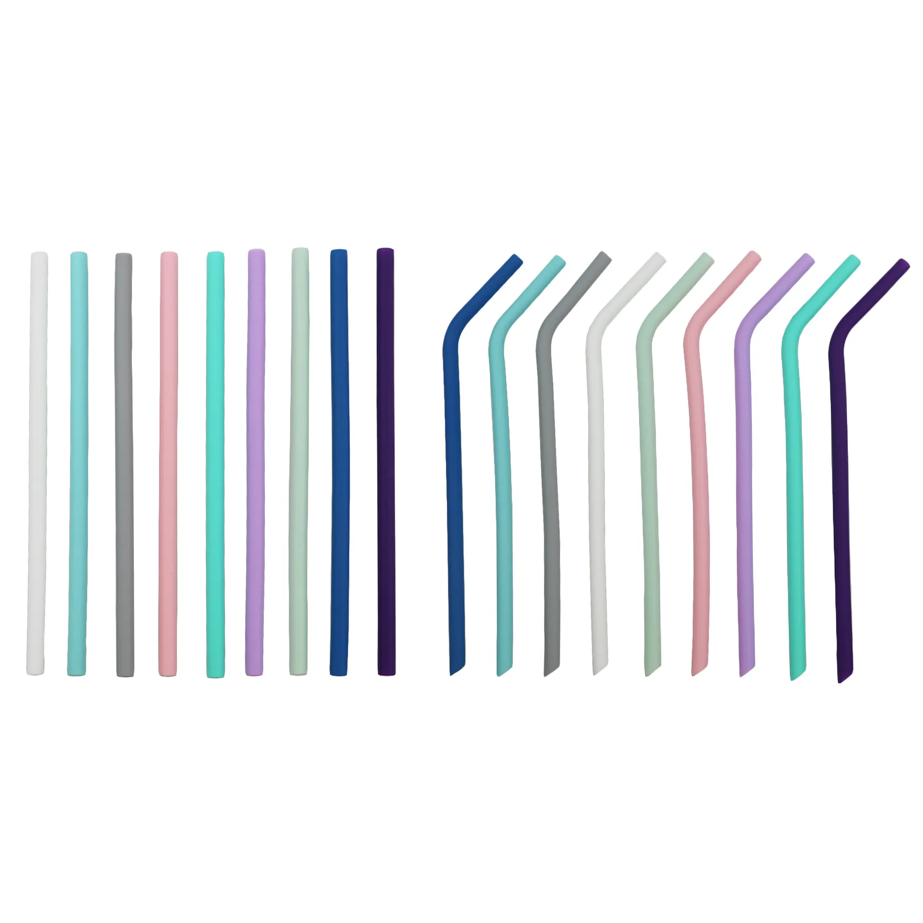 Colorful 23CM Silicone Straw Reusable, Flexible, And High Fiber Foods ...