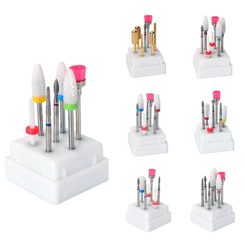 DHgate.com:7Pcs Ceramic Nail Drill Bit Set for Manicure, Electric Nail ...