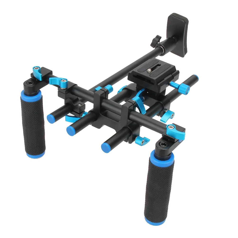 Video Camera Shoulder Mount DSLR Rig Aluminum Alloy Handgrip Stabilizer ...