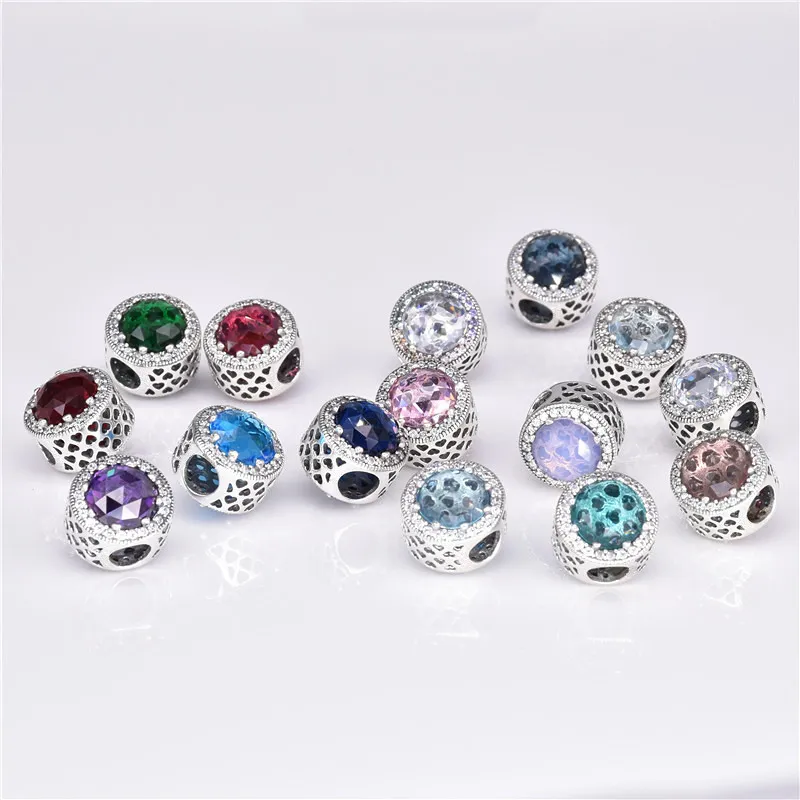 Charms Bracelet Bead Diy Silver Hollow Out Rhinestone Women DIY Jewelry ...