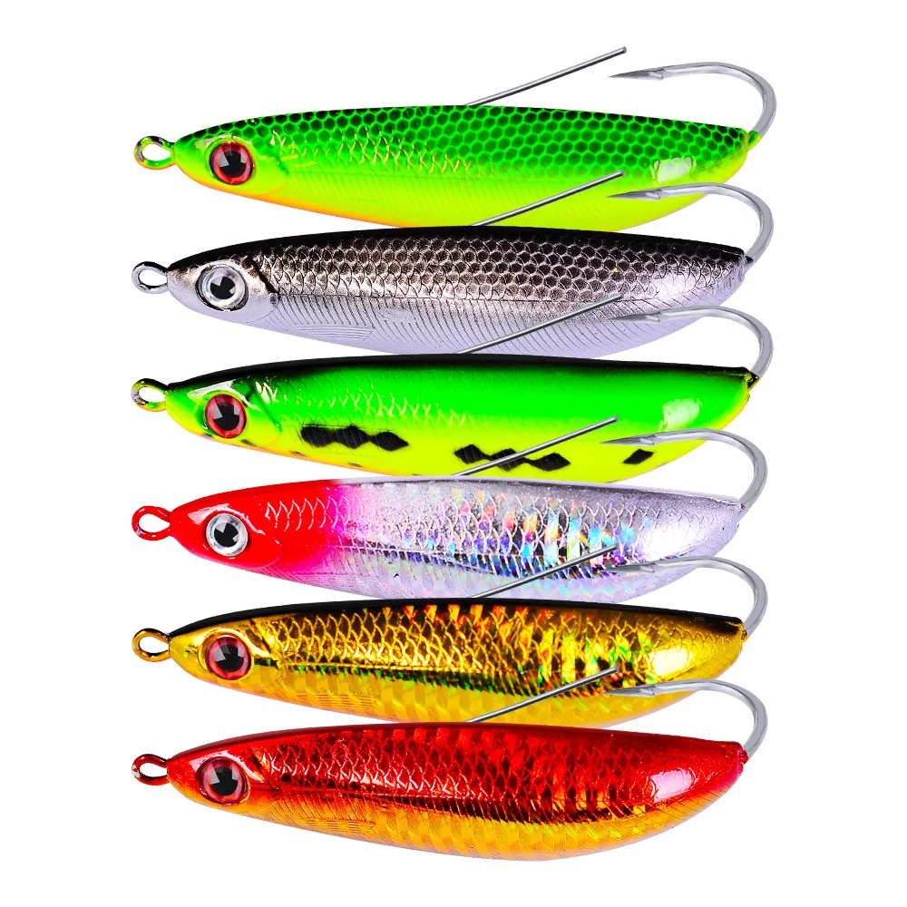 Realistic Minnow Fish Body Popper Jigging Hooks Bionic Minnow Fishing ...