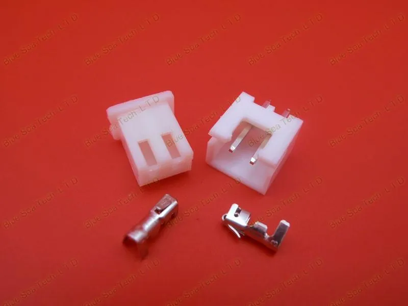 2 Pin Electrical Connector Kit 2.54mm Pitch With Leads For PCB ...