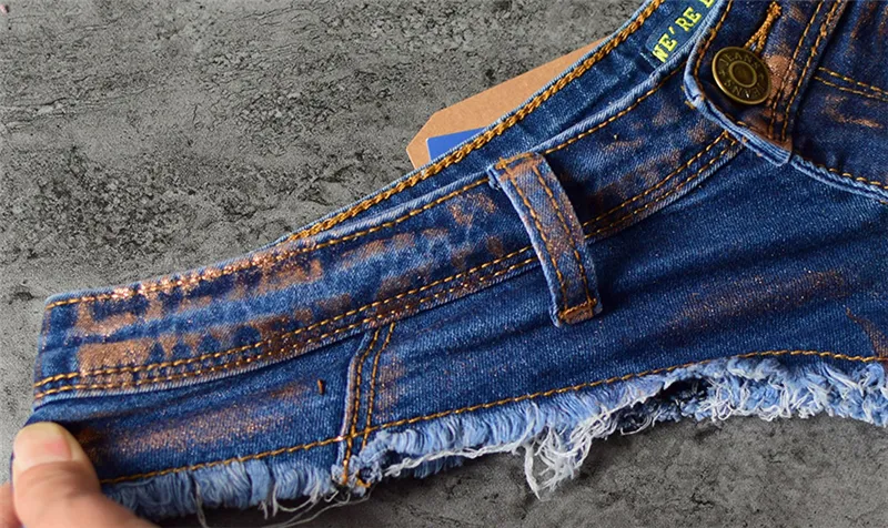Denim Booty Shorts Sexy Low Rise Distressed Micro Shorts For Women ...