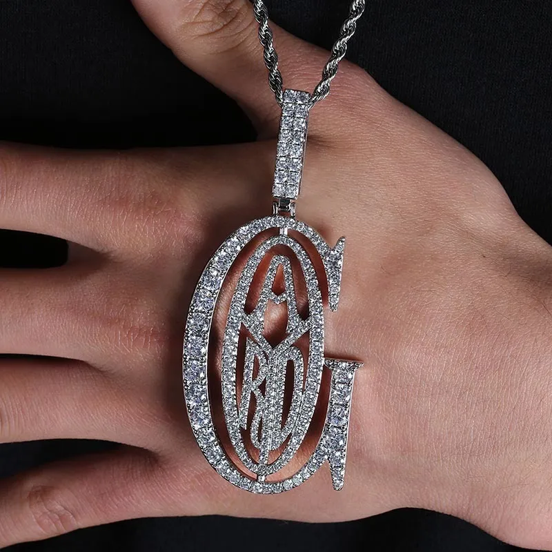 Tyga G Ice Out Micro Pave CZ Custom Iced Out Pendant With Big Bail Hip ...
