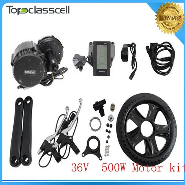 EU No Tax 36V 500W BAFANG Brushless Geared Mid Drive Motor EBike ...