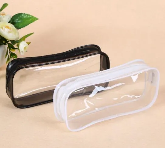 Clear PVC Pencil Bag Zipper Pouch School Students Transparent ...