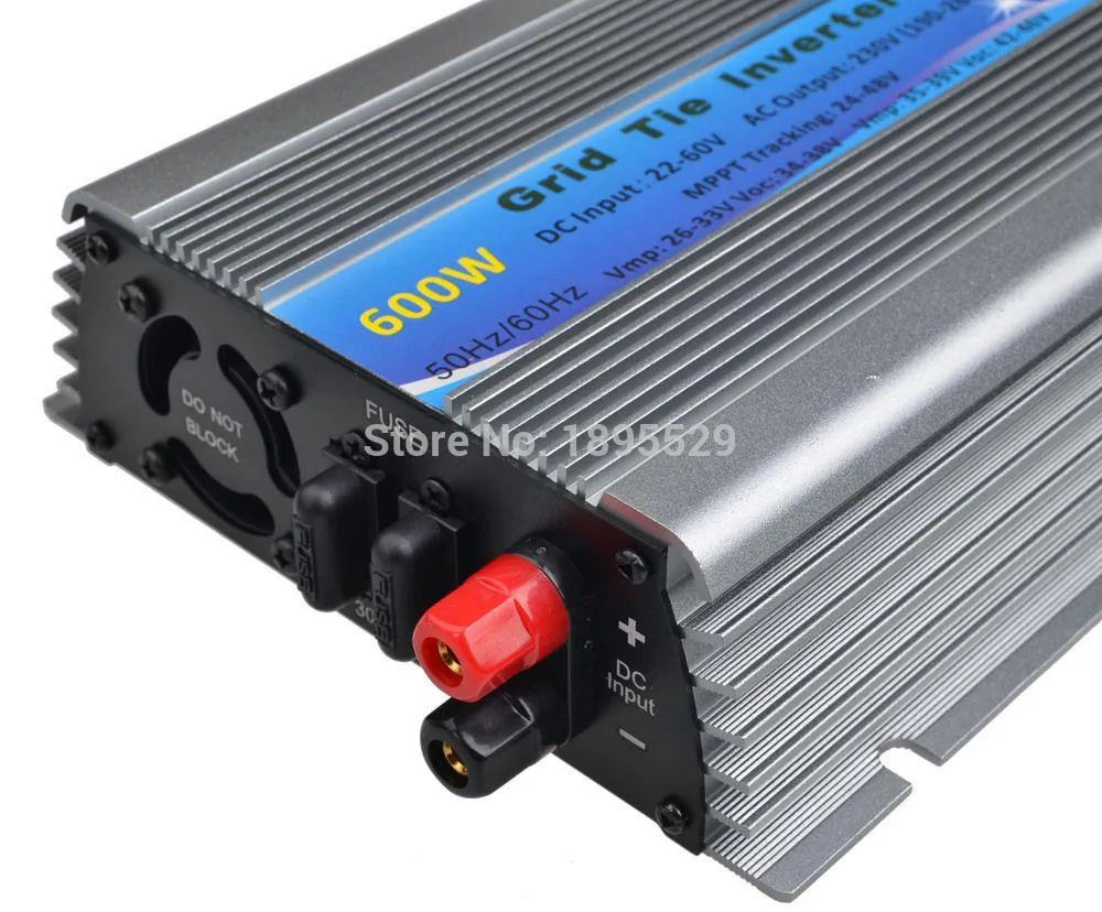 Solar Inverter Grid Tie Inverter, 600W DC22V 60V To 230VAC Pure Sine ...