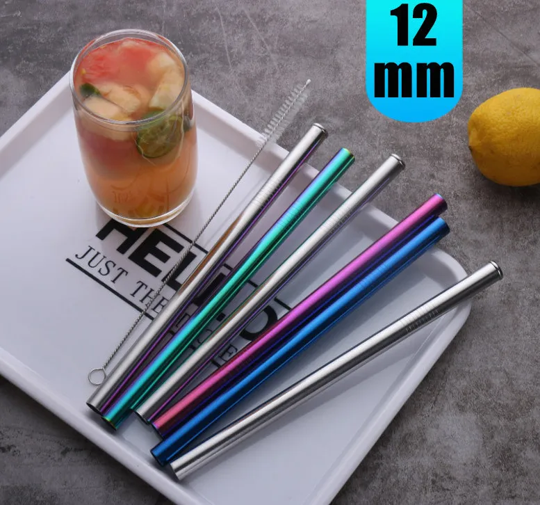 215mm Stainless Steel Straws - Reusable Metal Straws, Food Grade ...