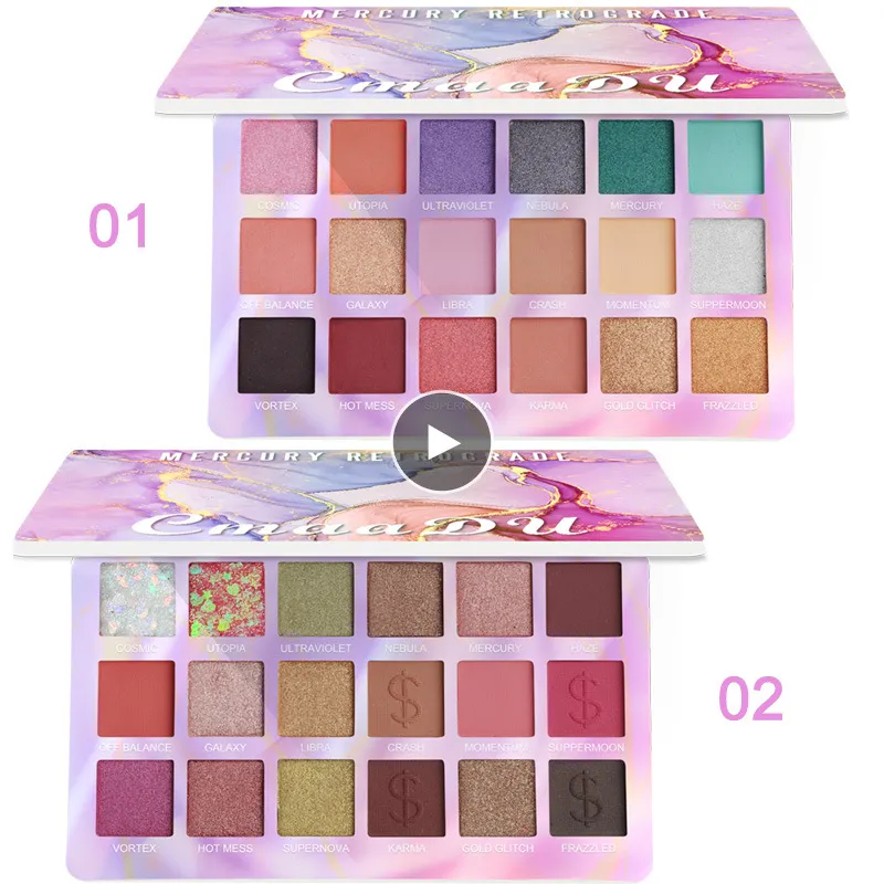 Newest CmaaDu Eyeshadow Palette Makeup Shimmer Pigment Matte Eye Shadow ...