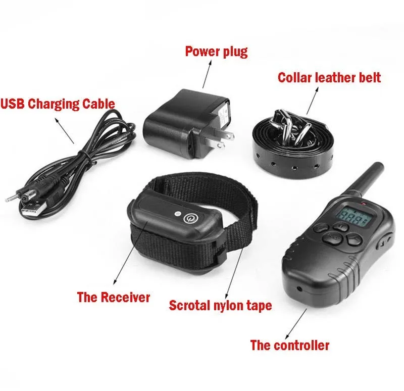 Remote Control Electric Shock Leather Bdsm Collar &Penis Ring Bdsm ...