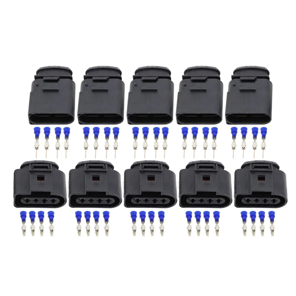 4 Pin Electrical Connector Set - Male and Female Wire Connectors Kit ...