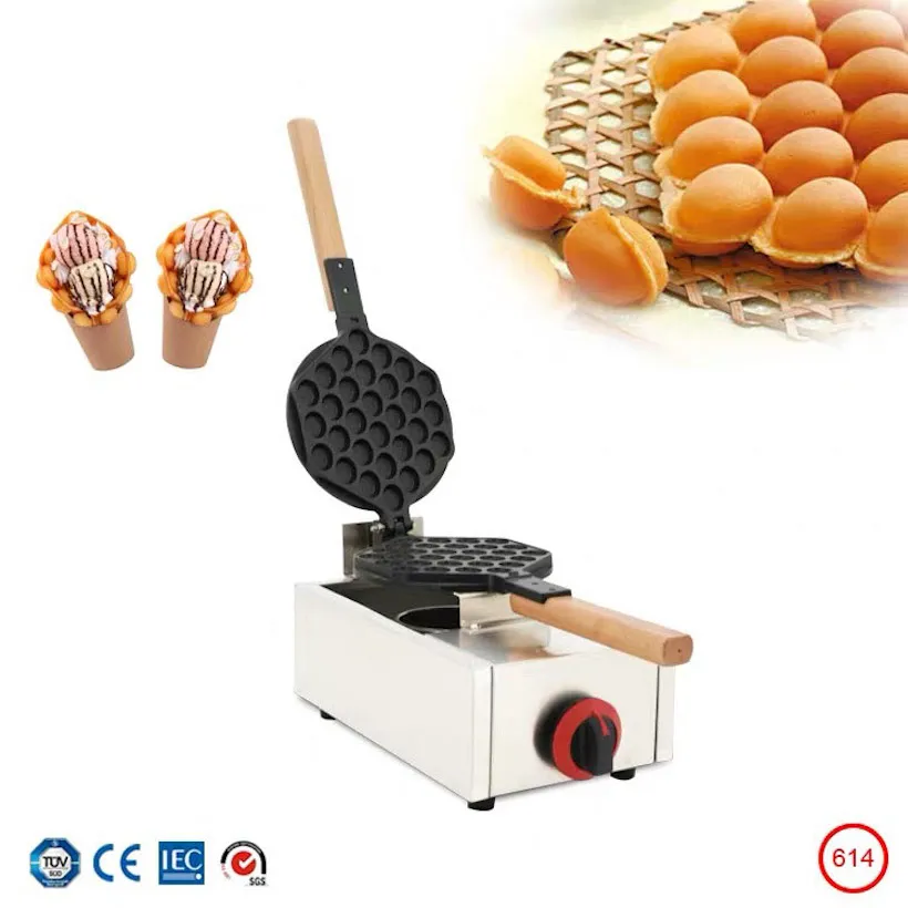Wholesale Commercial Gas Egg Yellow Mini Waffle Maker Non Sticky Hong ...