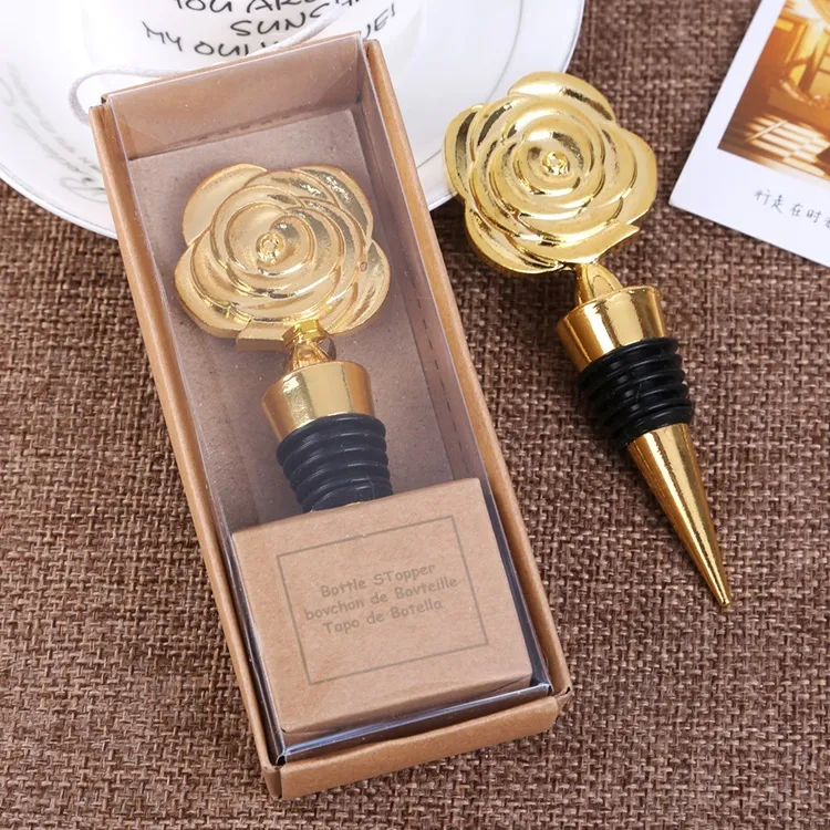 Gold Rose Wine Stoppers With Gift Boxes Wedding... From Tina310, $2.41 ...