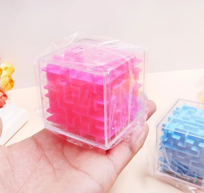 Childrens 3D Puzzles Cube Maze Toy: 5.5cm Hand Game Case Box For Brain ...