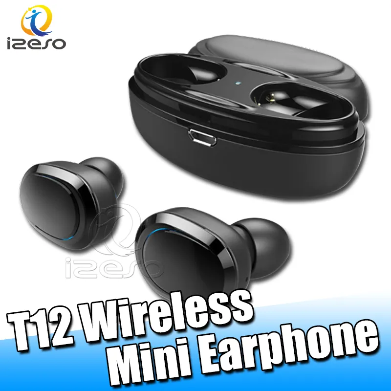 T12 Wireless Bluetooth 5.0 Mini Earphones In Ear Stereo Earbuds Light ...