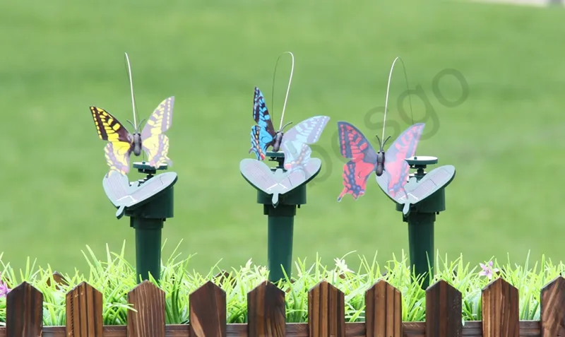 Dancing Solar Powered Butterflies And Hummingbird Yard Decor ...