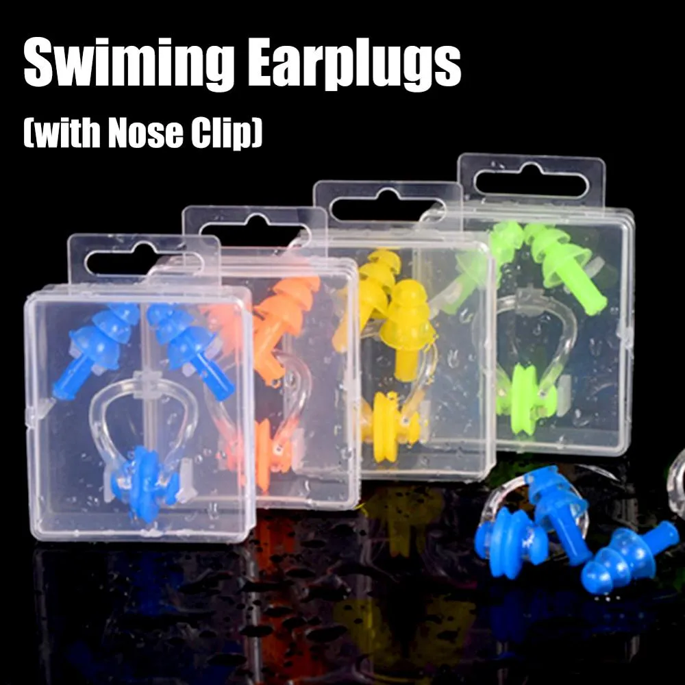 DHgate.com:Premium Waterproof Swimming Earplugs & Nose Clip Set - Soft ...