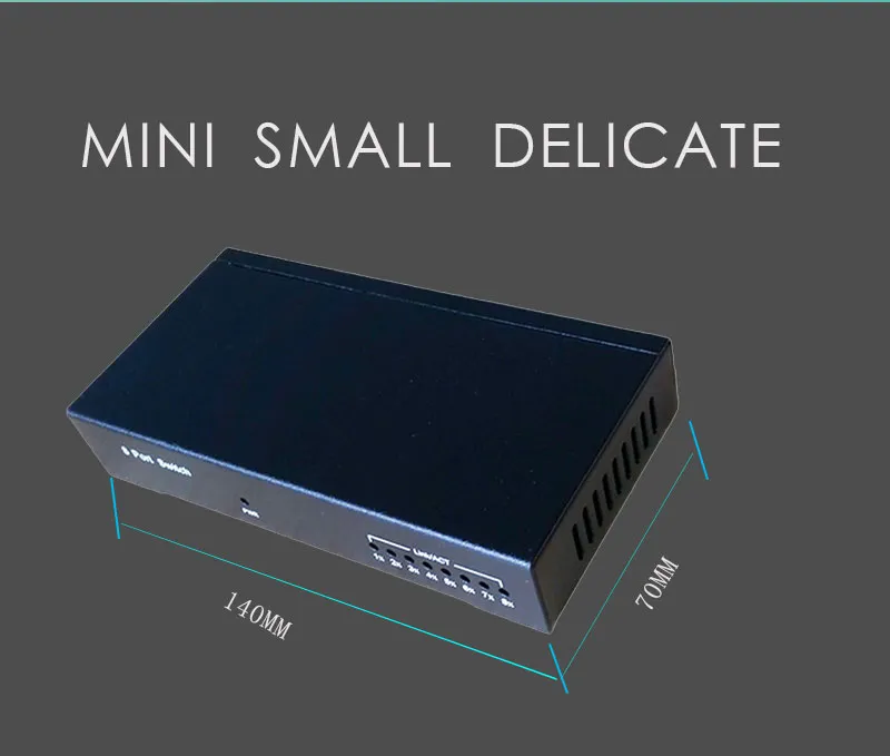 Gigabit Ethernet Network Hub: 8 Port Steel Case 10/100/1000Mbps RJ45 ...