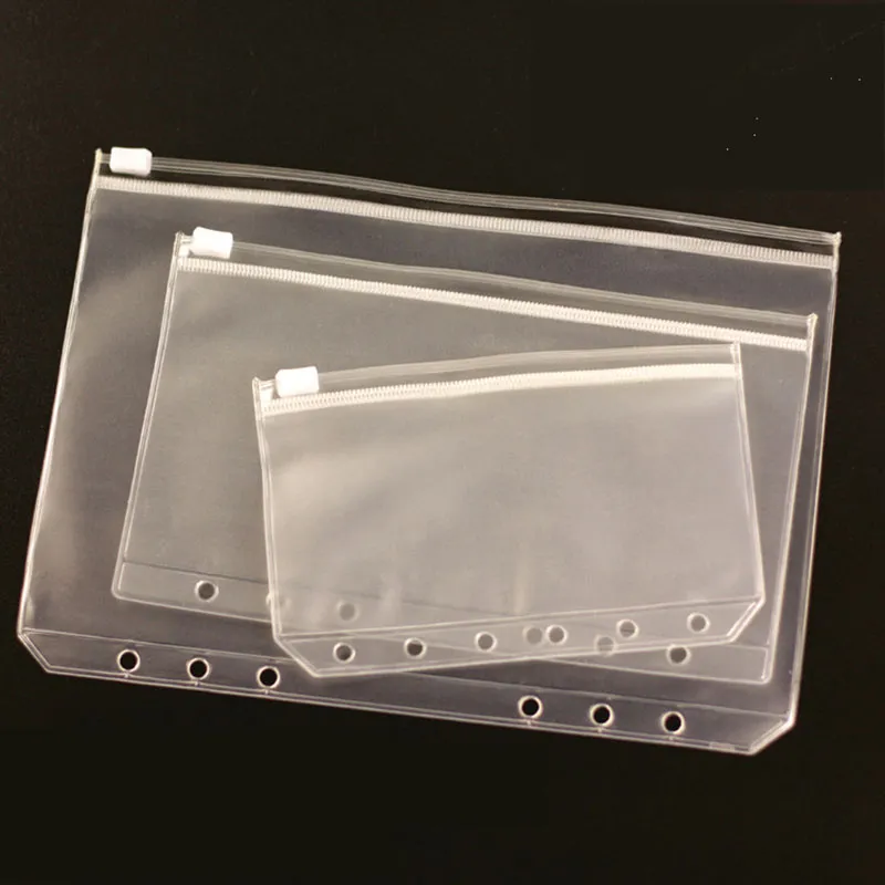 A5 A6 A7 Transparent PVC Document Folders with Zipper Closure for Loose ...