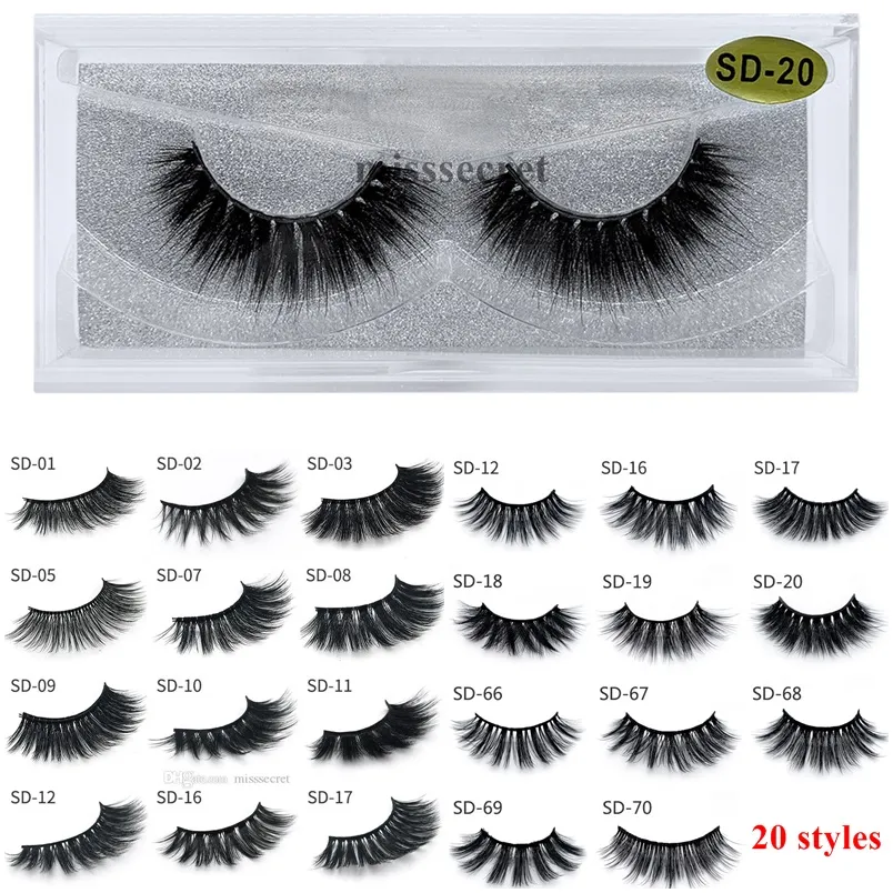 Dropshipping 3D Mink Eyelashes Thick Fake Lashes Luxury Handmade Volume ...