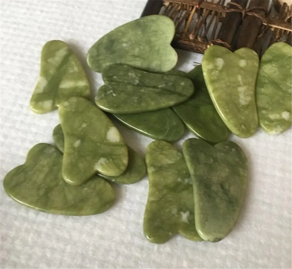 Natural Jade Gua Sha Scraping Massage Tool - Authentic Jade Stone for ...