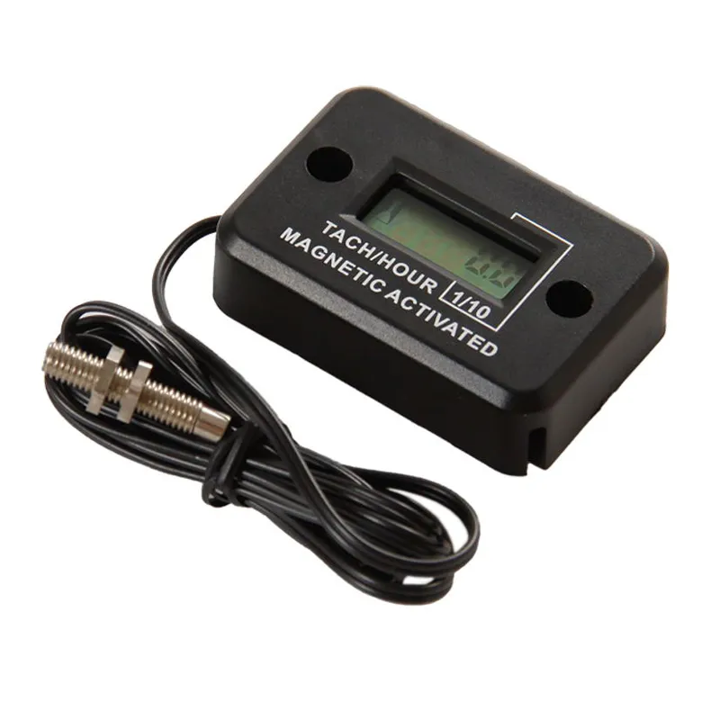 Waterproof Digital Hour Meter Tachometer - Diesel & Gas Engine RPM ...