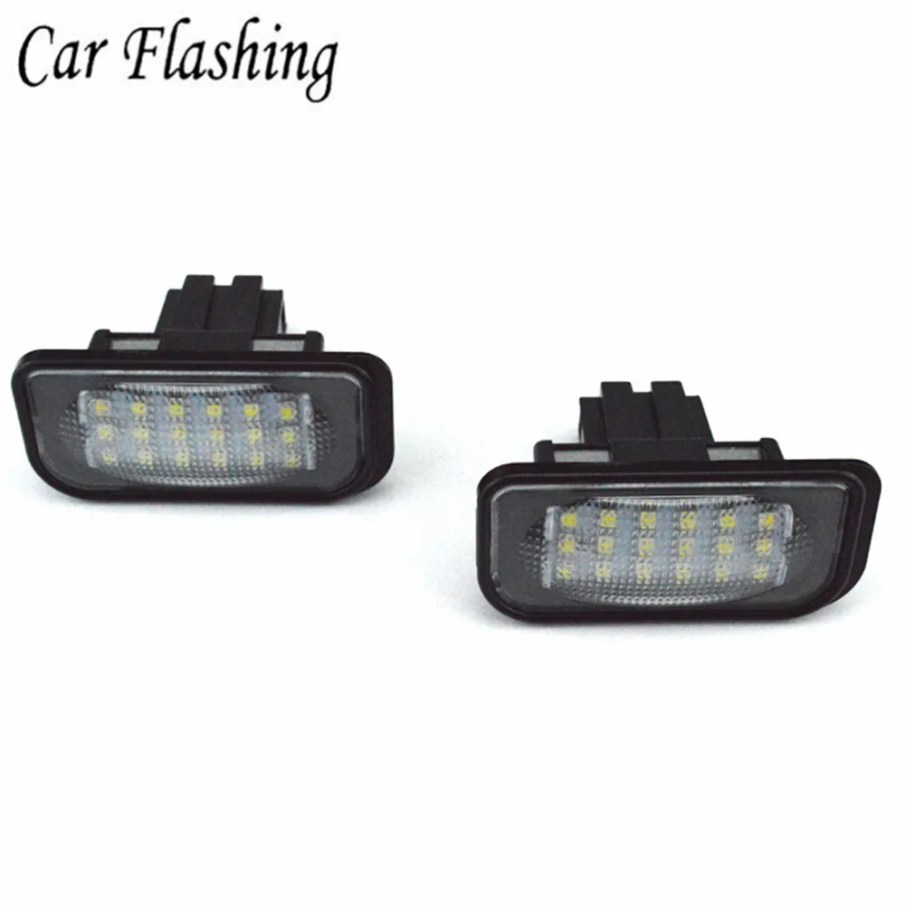 2 Pack White LED License Plate Lights For Mercedes Benz W203 2001 2007 ...