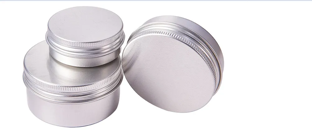 5g 10g 15g 20g 30g 40g 50g Aluminum Jars Empty Cosmetic Makeup Cream Lip Balm Gloss Metal ...