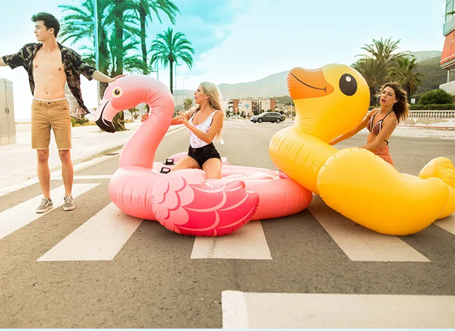 DHgate.com:Flamingo Pool Floats Raf 142 137 96cm Giant Inflatable ...