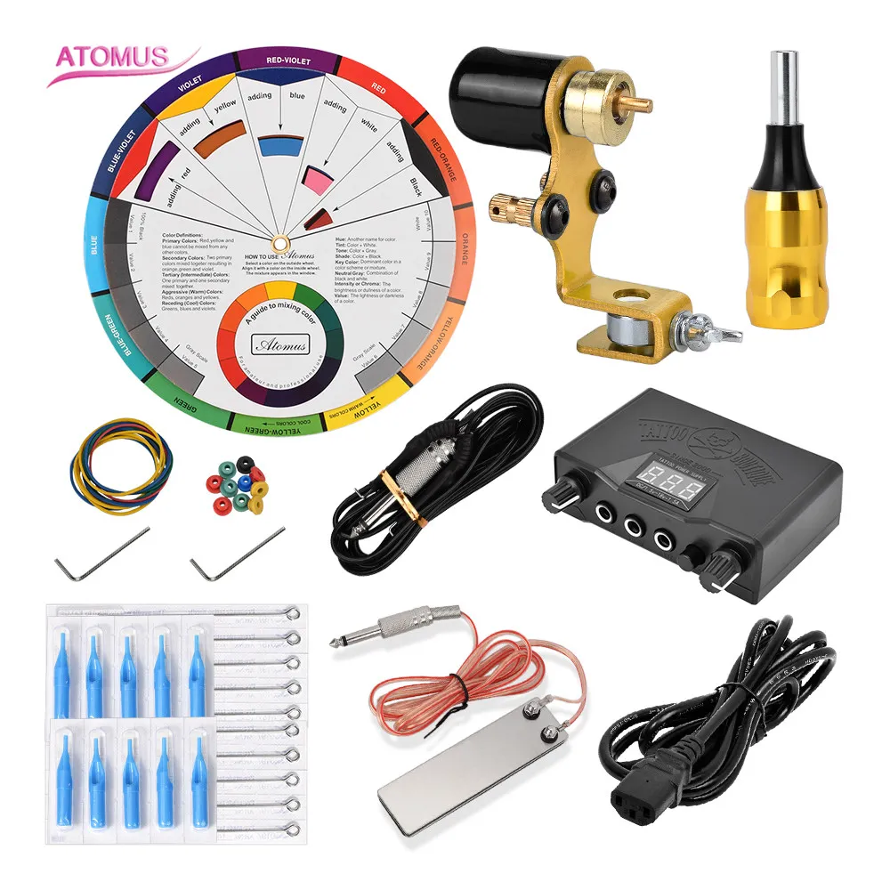 Complete Rotary Tattoo Kit With A1 Motor Pen And Gun From Hayoumart8 ...