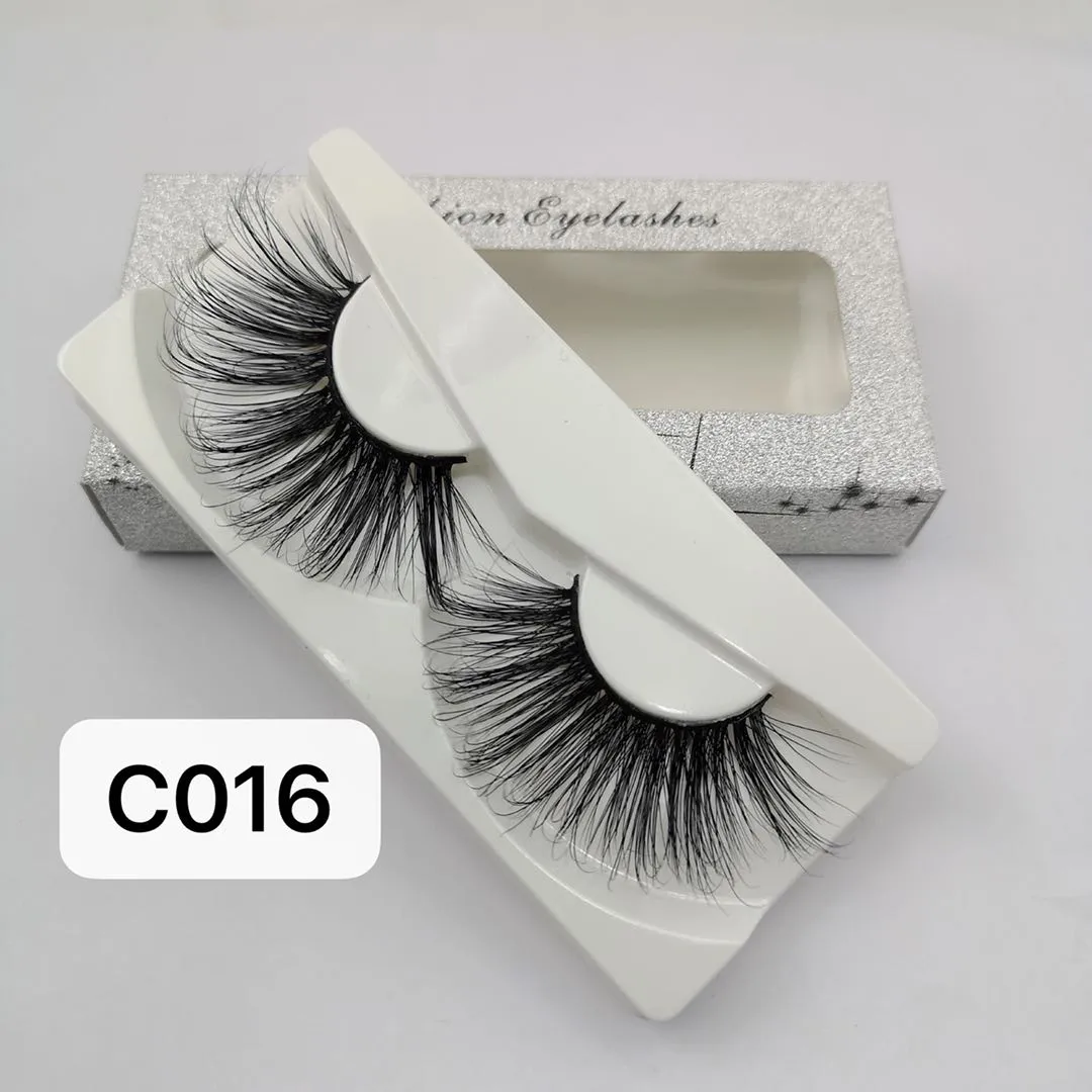 New 25mm 30mm Mink Eyelashes 100% Real Mink Curled False Lashes 5D ...