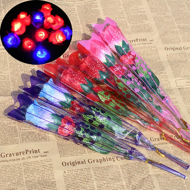 100 Multicolor Christmas Lights Up Rose Flowers For Home Decor ...