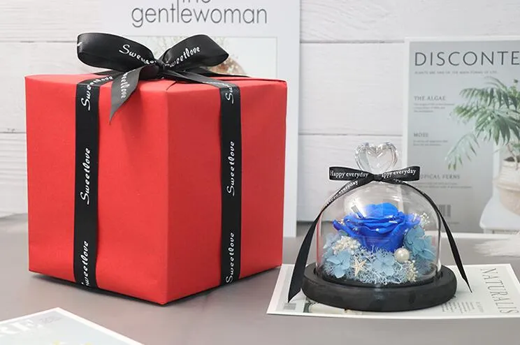 Love Eternal Life Flower Crystal Ball Finished Creative Valentines Day ...