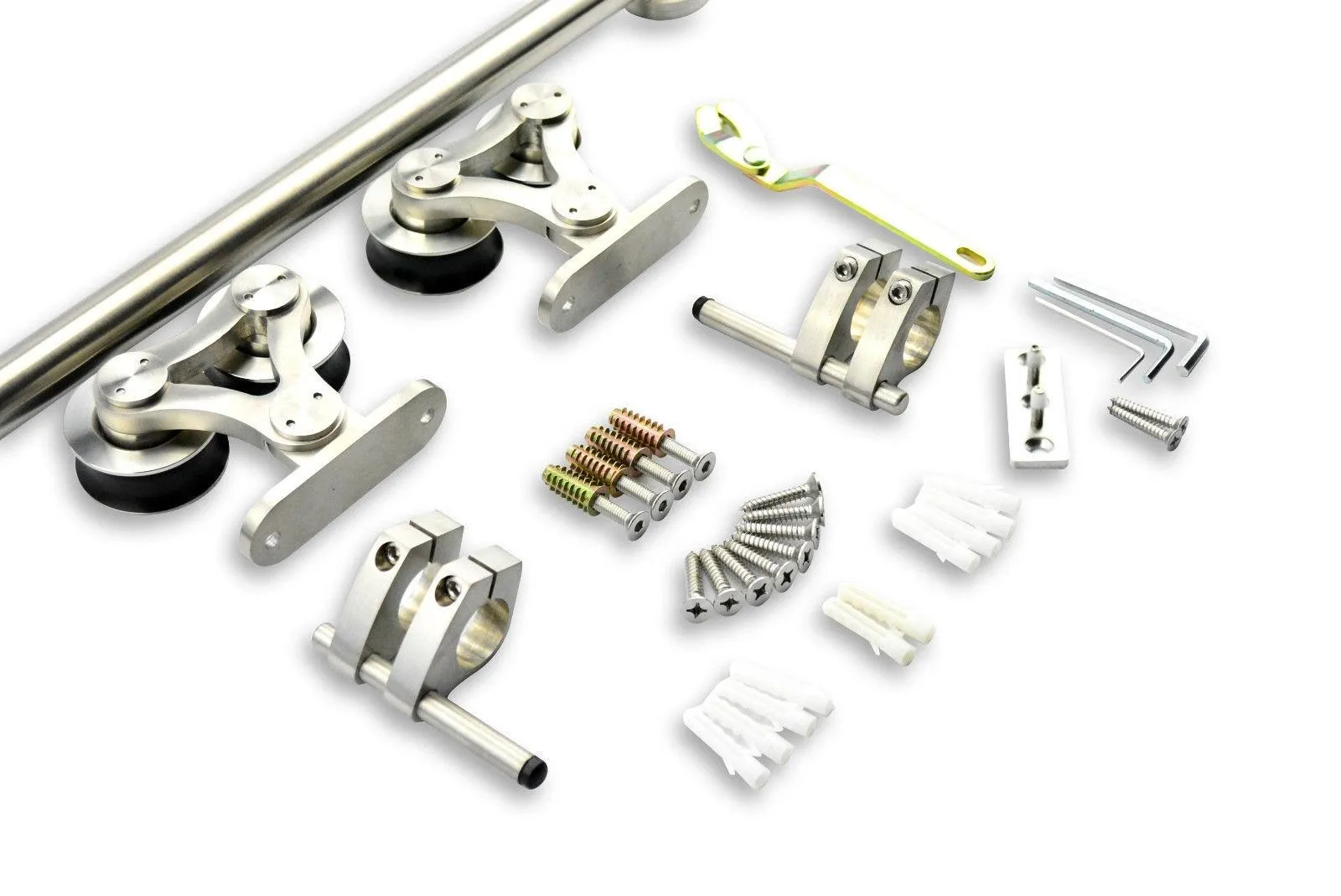DHgate.com:Top-Grade 304 Stainless Steel Double Sliding Door Track ...