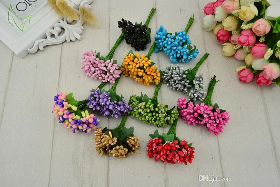 Artificial Sugar Stamen Flowers Handmade Fake Flowers For Wedding ...