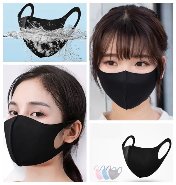 Reusable Face Mask - Black Anti-Dust Mask PM2.5, 3-Layer Protective ...