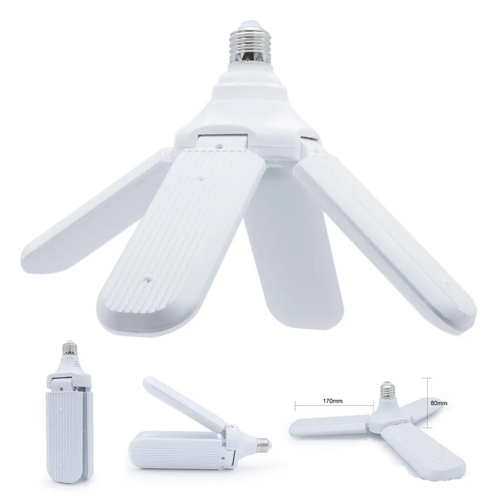 6500K LED Light Foldable Fan Blade Bulb: 30W/45W/60W, 110 265V E27 LED ...