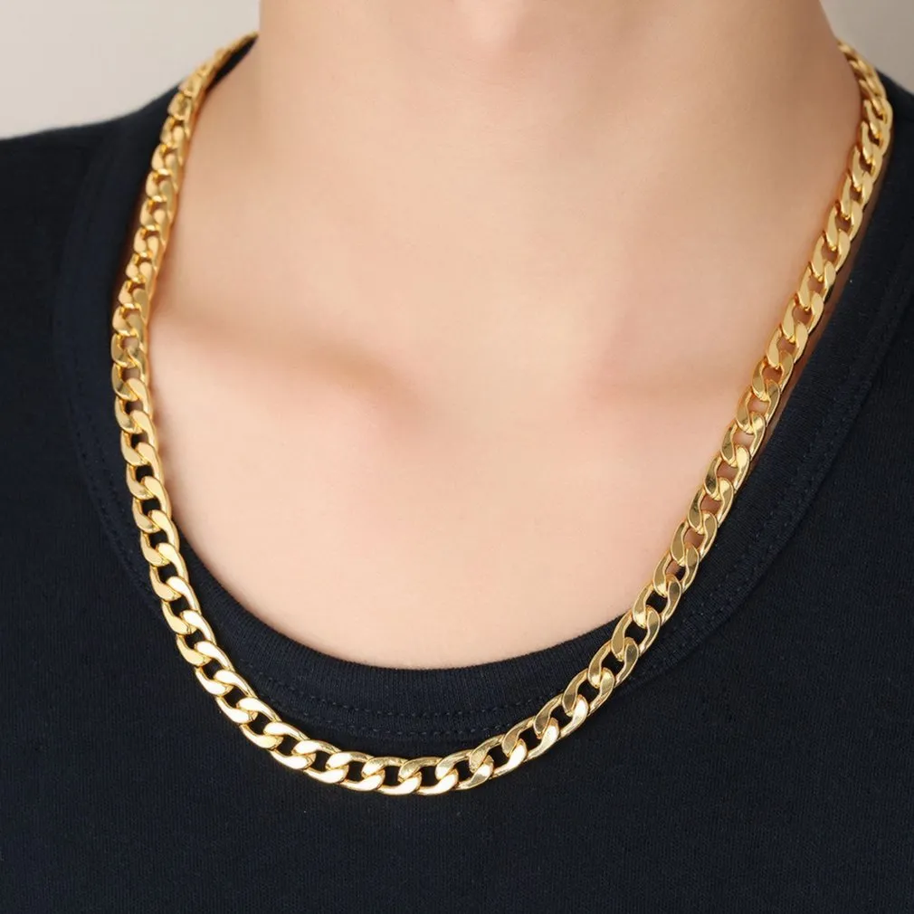 Gold Hip Hop Crystal Chain Necklace For Men Street Fashion Hiphop ...