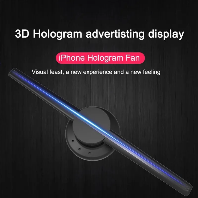 3D Advertising Display Fan 42 cm LED Holographic Imaging Naked Eye ...