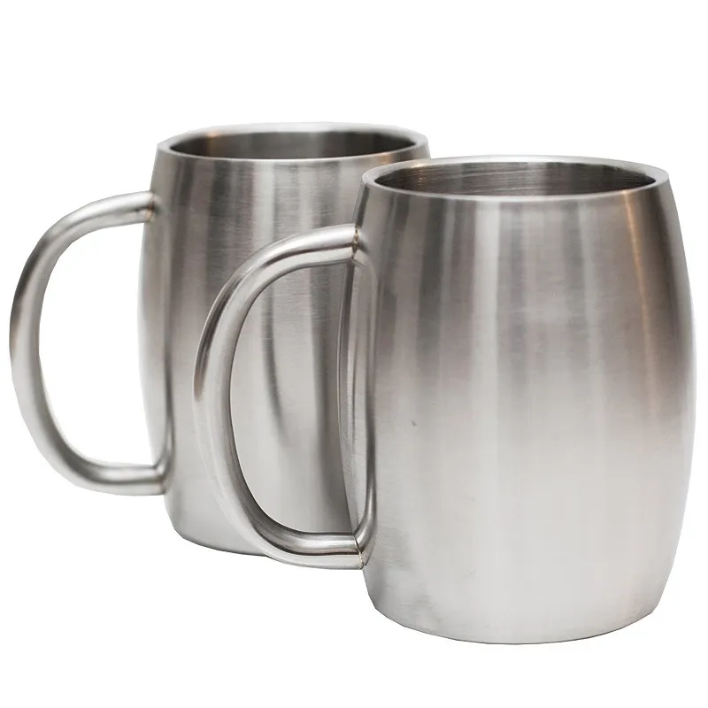 W8457 Stainless Steel Beer Mugs 420ml Double Wall... From Xi2015, $7.34 ...